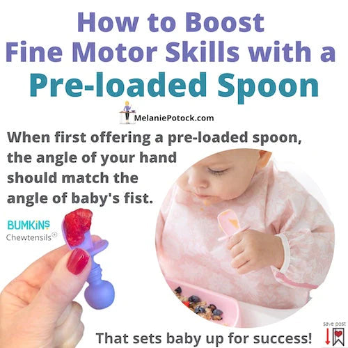 How to Teach Baby to Eat With a Preloaded Spoon For Fine Motor Skills ...
