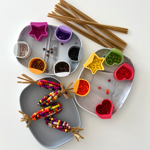 Three Cozy Fall Crafts: Beaded Corn, Stained Glass Leaves & Paper Pump ...