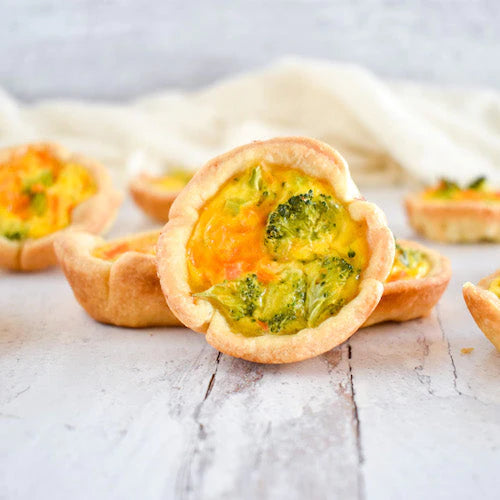 Muffin Pan Mini Broccoli and Cheddar Quiches For Bite-Size Breakfast ...
