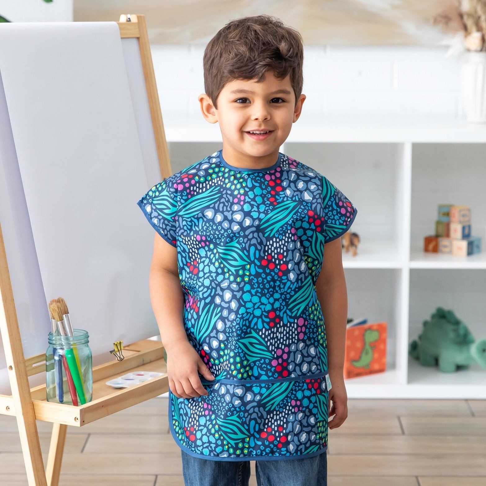 Kids Art Smocks With Sleeves For Care-Free Craft Time | Bumkins