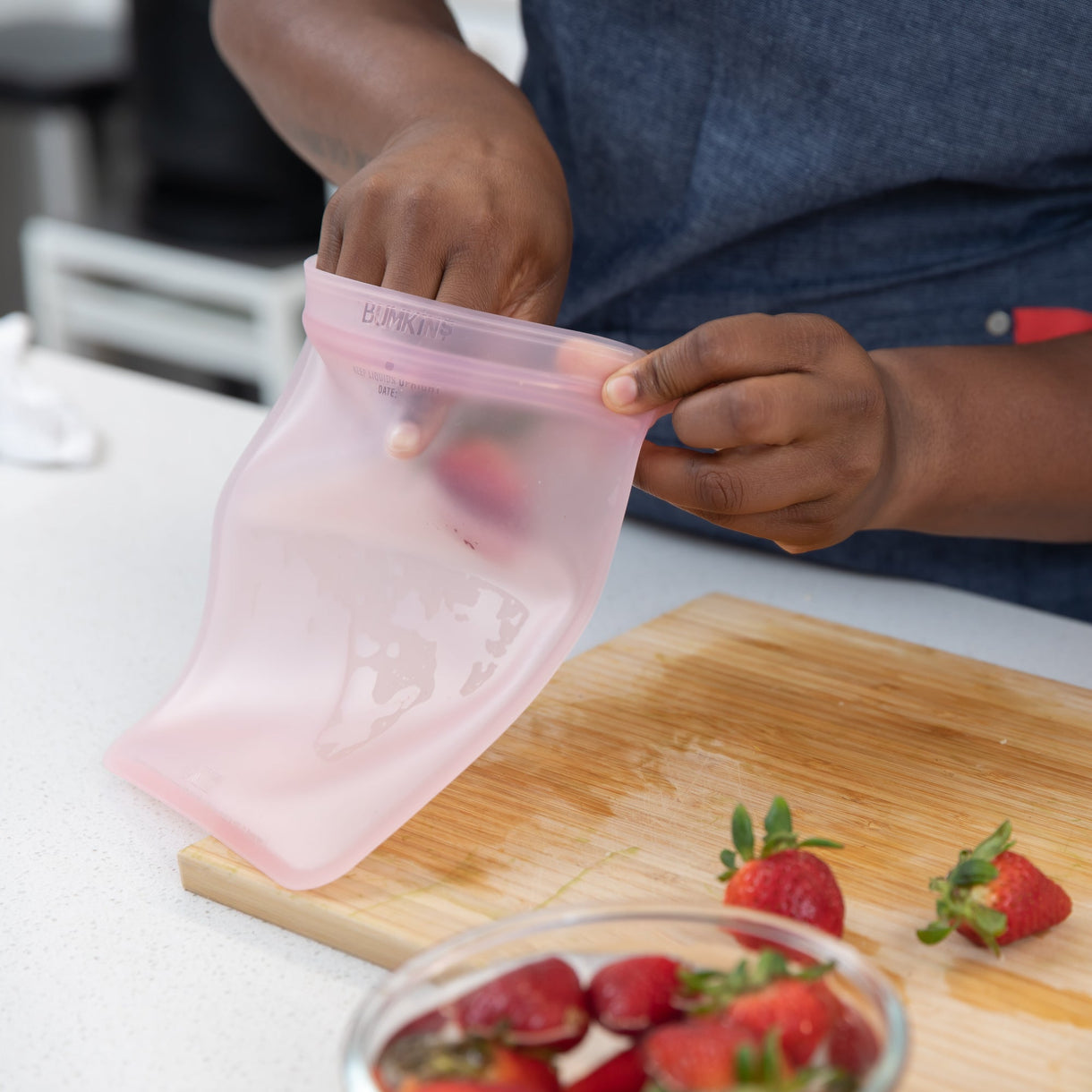 Pink Silicone Food Storage Bags For Meal Prep, Lunch & More! | Bumkins