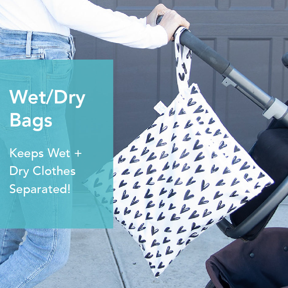 Stylish Reusable Wet / Dry Bags for Diapers, Travel, Swim, and Daily ...