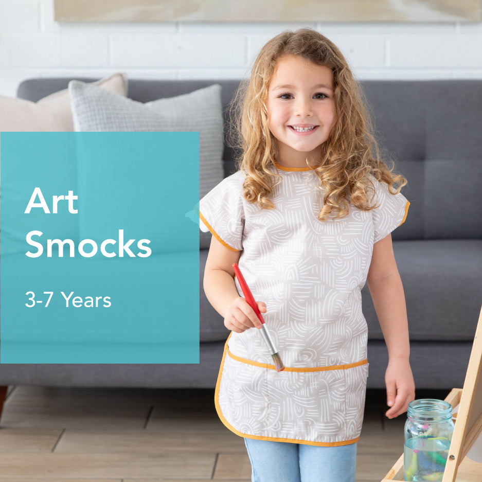 Kids Art Smocks With Sleeves For Care-Free Craft Time | Bumkins