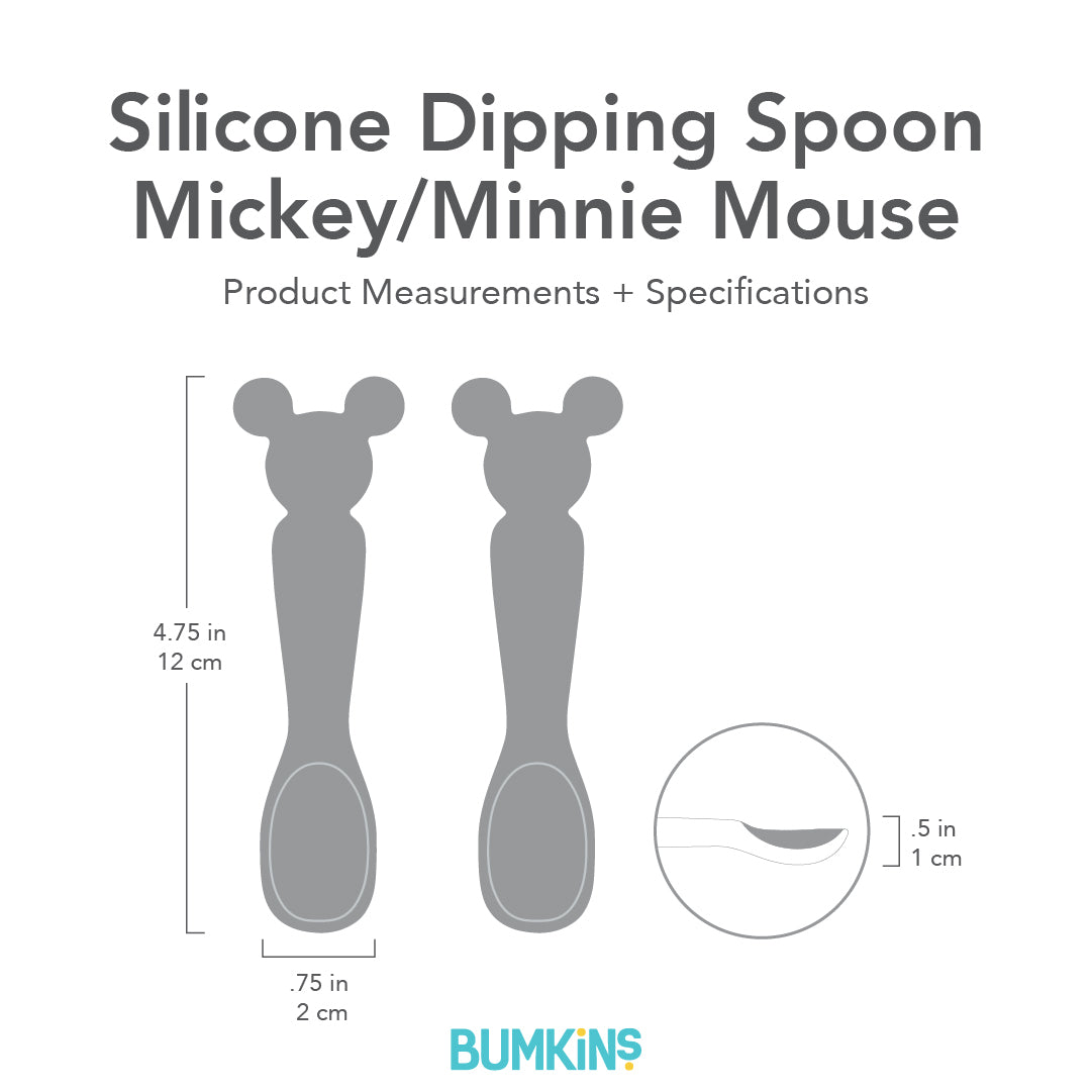 Silicone Minnie & Mickey Mouse Spoons | First Dipping Spoons | Bumkins