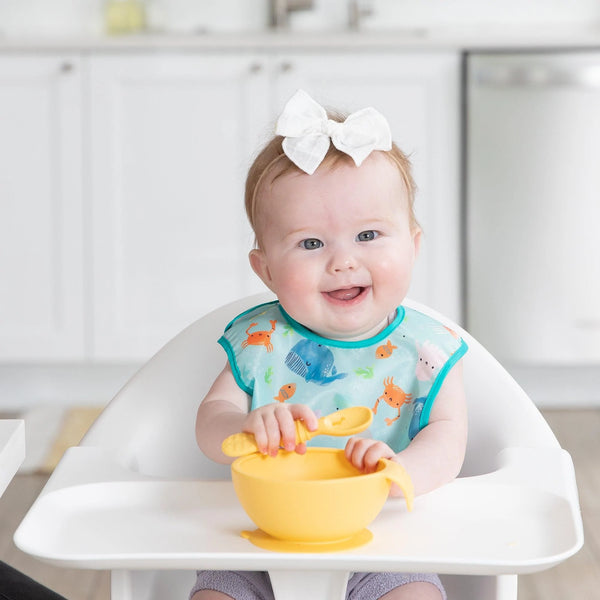 Cute Sea Animals Starter Bib Set for Babies 6-24 mos | Bumkins