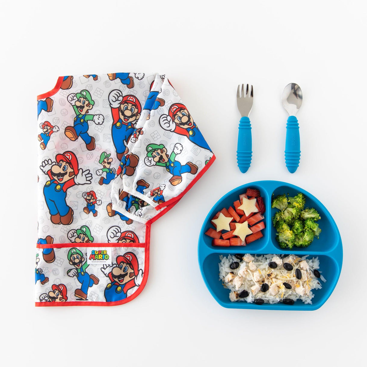 Nintendo Sleeved Bib for Baby & Toddler 6 to 24 months – Mario ...